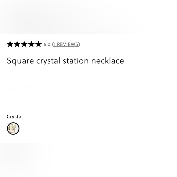 J. Crew | Jewelry | Jcrew Square Crystal Station Necklace | Poshmark